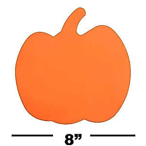 4E's Novelty Foam Pumpkin Shapes Craft (12 Pack) Halloween Crafts for Kids, Large 8" Cutouts - Fall Crafts for Kids Toddlers Classroom Supplies Halloween Activities for Kids Party Ages 2-4 3-5 4-8