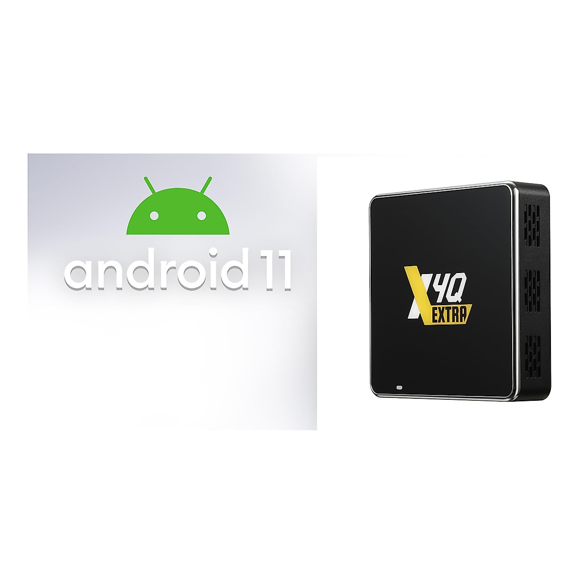 X4Q Extra TV Box Android 11 4GB RAM 128GB ROM Amlogic S905X4-J 2.4G/5G Dual WiFi BT5.1 USB 3.0 Ethernet 1000M Support AV1 H.265 4K HDR Set Top tv Box