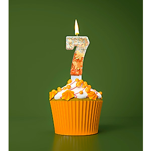 Number 5 Candle, Orange Butterfly Candle 5 Birthday Number Candles 5 for Cake Candles Party Supplies