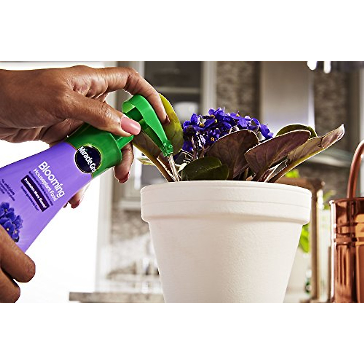 Miracle-Gro Blooming Houseplant Food, 8 oz., Plant Food Feeds All Flowering Houseplants Instantly, Including African Violets