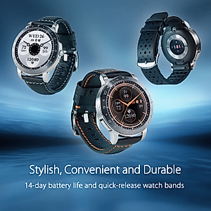 ASUS VivoWatch 5 (HC-B05) Intelligent Wearable smartwatch for Heart Rate, Skin Temperature and Sleep Monitoring with Built-in GPS and up to 14 Day Battery Life, Google Fit and Apple Health Supported