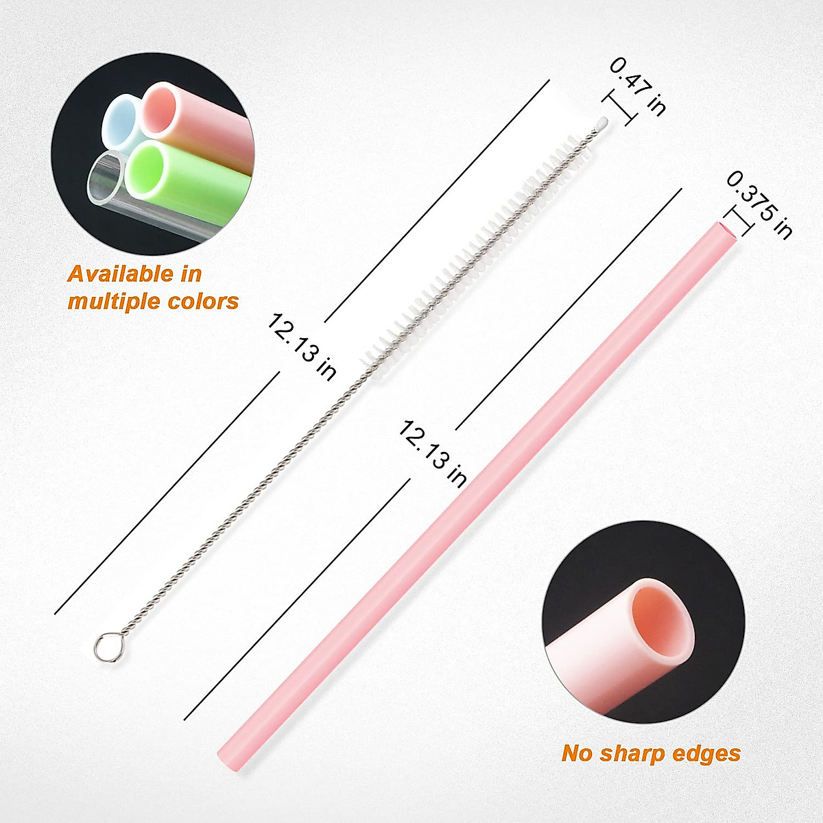 Airboat 6Pack Replacement Straws and 2Pack Protective Silicone Boot Sleeve for Stanley 40oz 30oz 20oz 14oz Tumbler