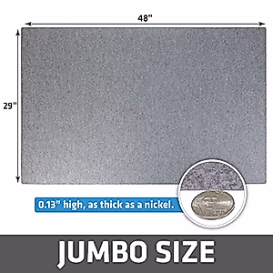 Drymate Dog Crate Mat Liner, Absorbs Urine, Waterproof, Non-Slip, Washable Puppy Pee Pad for Kennel Training - Use Under Pet Cage to Protect Floors, Thin Cut to Fit Design (USA Made) (LGrey)(29"x48")