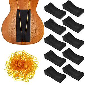 Yeshone 10 Pcs Children Violin Shoulder Rest Sponge Foam Violin Shoulder Pads Kids Soft Violin Sponge with Rubber Bands for Wedding Concerts Party, 3/4-1/2