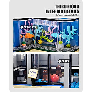 Nifeliz Street Ocean Museum Aquarium Building Blocks and Engineering Toy, Construction Set to Build, Model Set and Assembly Toy for Teens and Adult (2249 Pieces)
