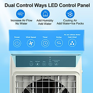 Portable Air Conditioner, 3 in 1 Evaporative Swamp Air Cooler, Portable Ac Unit