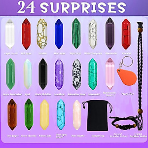 JRINK Crystals Christmas Advent Calendar, Stones Cultivates Self-Care Christmas Advent Calendar, 24 Days Natural Stone Gift Box, Natural and Pure Collection Gift for Yoga and Geology Enthusiasts