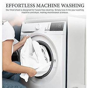 Bluemoon Homes King Size Egyptian Cotton Sheets,1000 Thread Count, 4Pc King Size Sheets Set, Smooth Sateen Weave King Sheets, 18" Deep Pocket, Ultra Luxury Sheets, King Sheet Set - White Sheets