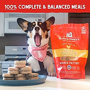 Stella & Chewy's Freeze Dried Raw Dinner Patties – Grain Free Dog Food, Protein Rich Chewy’s Chicken Recipe – 14 oz Bag