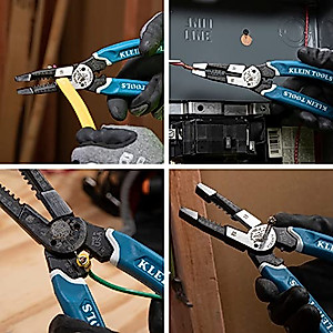 Klein Tools K12065CR Wire Stripper / Cutter / Crimper Tool for Cutting, Stripping, Crimping, Twisting (8-18 AWG solid, 10-20 AWG stranded)