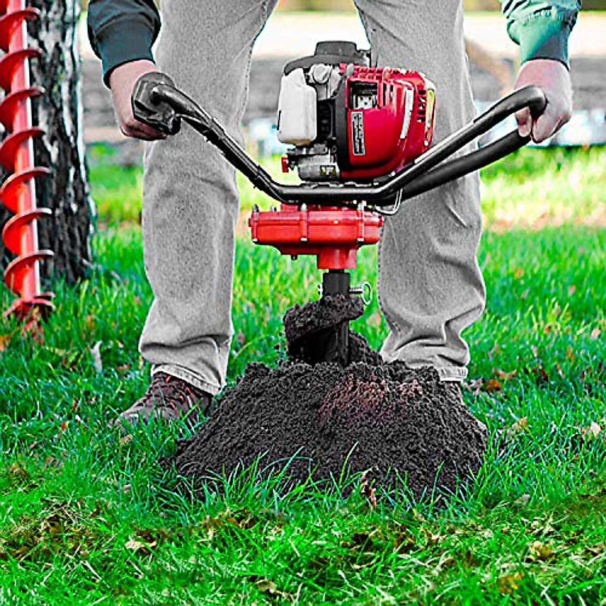 Biltek Auger Post Hole Digger Bits 4" x 32" Deep Professional Fence Holes 3/4" Shaft - Perfect for Quickly Digging Holes to Install Fence Posts, Decks, Planting Trees, Shrubs, Ice Fishing, and More!