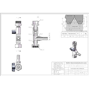 Faucet Adapter Fisher installation kit, 7977KIT