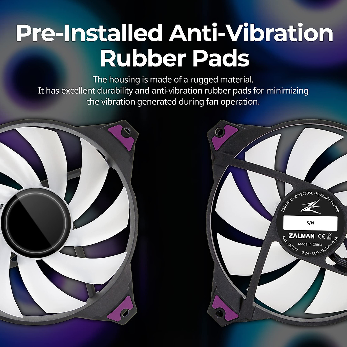 Zalman IF120 Infinity Mirror ARGB 120mm Case Fans, Silent 3-Pin Addressable RGB Fans for Computer Case & Liquid Radiator, 1200RPM Smooth and Silent Fans, 55.2 CFM, ARGB Controller Included (3 Pack)