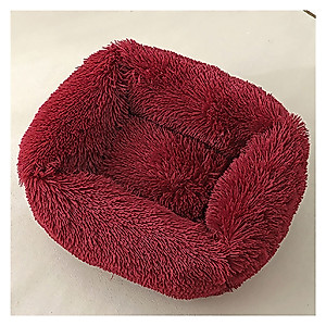 YXXJJ Pet pad Plush Dog Bed Cushion Large Dog Bed House pet Square Cushion Bed pet Kennel Super Soft and Fluffy Comfortable cat and Dog House Soft and Warm, Comfortable to Touch, Easy to Carry