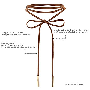 OIDEA Black Velvet Choker Necklace for Women: Gothic Long Choker Collar Classic Chain Tassle Wrap Necklace Set for Womens Ladies, Pack of 4