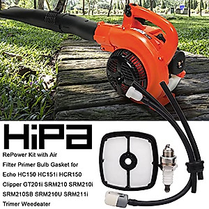 Hipa A226001410 Air Filter SRM225 for ECHO SRM210 GT200R GT225 SRM2100 PB250 PB250LN PB251 SRM230 PE200 HC150 Trimmer 90152Y Tune Up Kit Fuel Line Primer Bulb