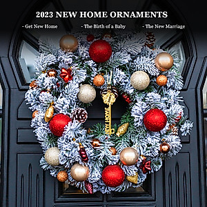 New Home Christmas Ornaments 2023, House Warming Gifts New Home, Our First Christmas Ornaments, Home Keepsake Christmas Tree Hanging Decoration for New Homeowners Gift