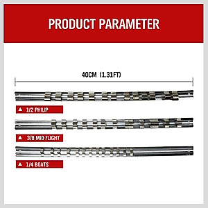 Socket Organizer Set, SEDY 3-Piece Metal Socket Holders/Socket Sliding Rail, 1/4-Inch, 3/8-Inch, 1/2-Inch