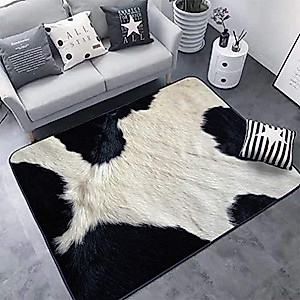 LIKETN 3D Imitation Animal Fur Area Rug Living Bedroom Zebra Outdoor Rugs Tiger Print Pattern Leopard Carpet Indoor Runner Rugs Washable Door Mat Kid's Room Home Décor 2' X 3'