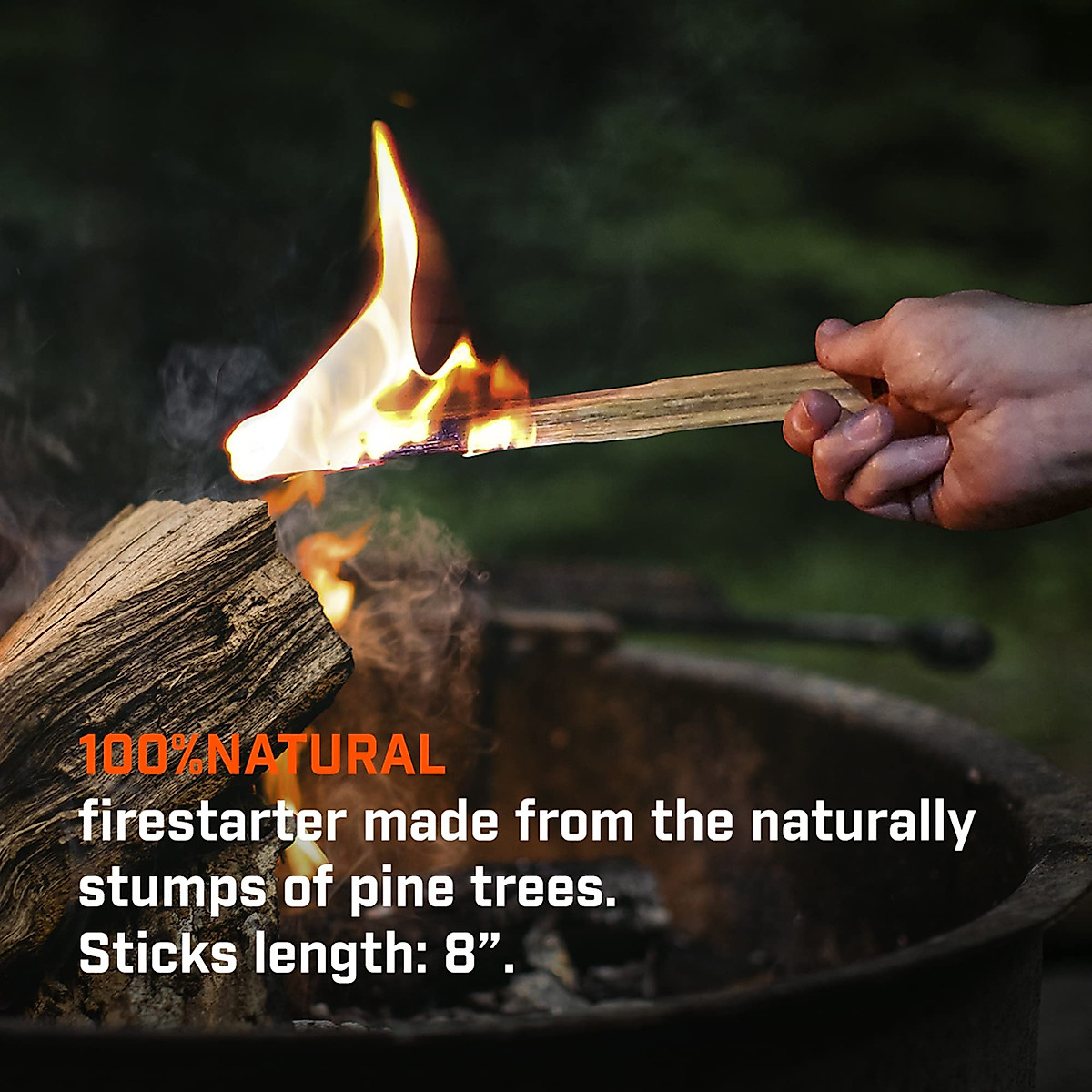 EcoBlaze Fatwood Fire Starter Sticks Natural Firestarter for Kindling, Campfires Wood Stoves Fireplaces Fire Bonfires Pits Grill BBQ Non-Toxic 100% Organic(Fatwood 10Lbs)