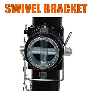 TCE 2000 LBs Capacity Weld on Pipe Mount Swivel Trailer Jack, ATR39003U , Black