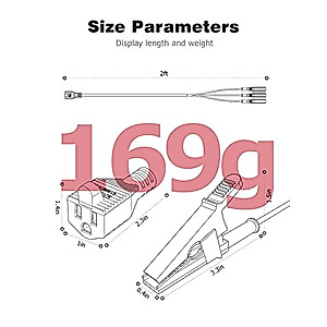HVAC Adaptor Cord, Replacement Hvac Heavy Adaptor Cord Power Extension Tool for Residential HVAC Technicians, HVAC Training and Job, Apply to Vacuum Pumps,Breaker Finder(69411, RT250, ET300 and ET310)