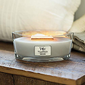 Woodwick Ellipse Scented Candle, Warm Wool, 16oz | Up to 50 Hours Burn Time
