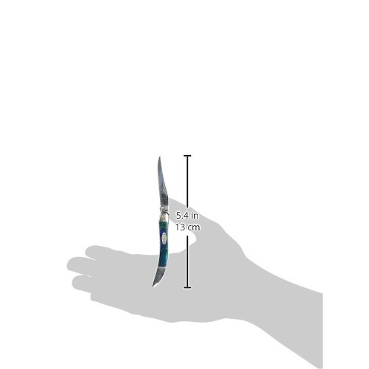 Case Cutlery 910096AQ Aquarius Corelon Toothpick Pocket Knife with Stainless Steel Blade, Blue and Green Mixed Corelon