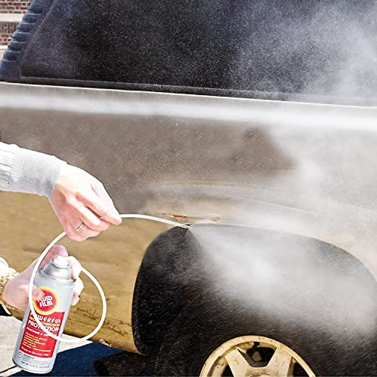 Fluid Film 12 Oz Undercoating Protection Aerosol Spray Can Black 3 Pack, Rust Inhibitor and Prevention, Anti Corrosion Multi Purpose Penetrant and Lubricant, Spray Can Extension Wand and Tissue Pack