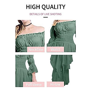 90 Off Renaissance Dress for Women Maxi Long Summer Flowy Boho Dresses