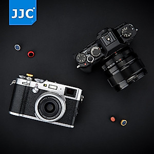 Compatible Soft Shutter Release Button Cap for Fuji Fujifilm X-M5 XM5 X100VI XT5 X-T30 II XT30 XT3 X100F X-Pro2 X-Pro1 XT2 X-E3 X-E2S X-T20 X-T10 X100T for Sony RX10 IV III II,RX1RII,RX1R,RX1/R Black