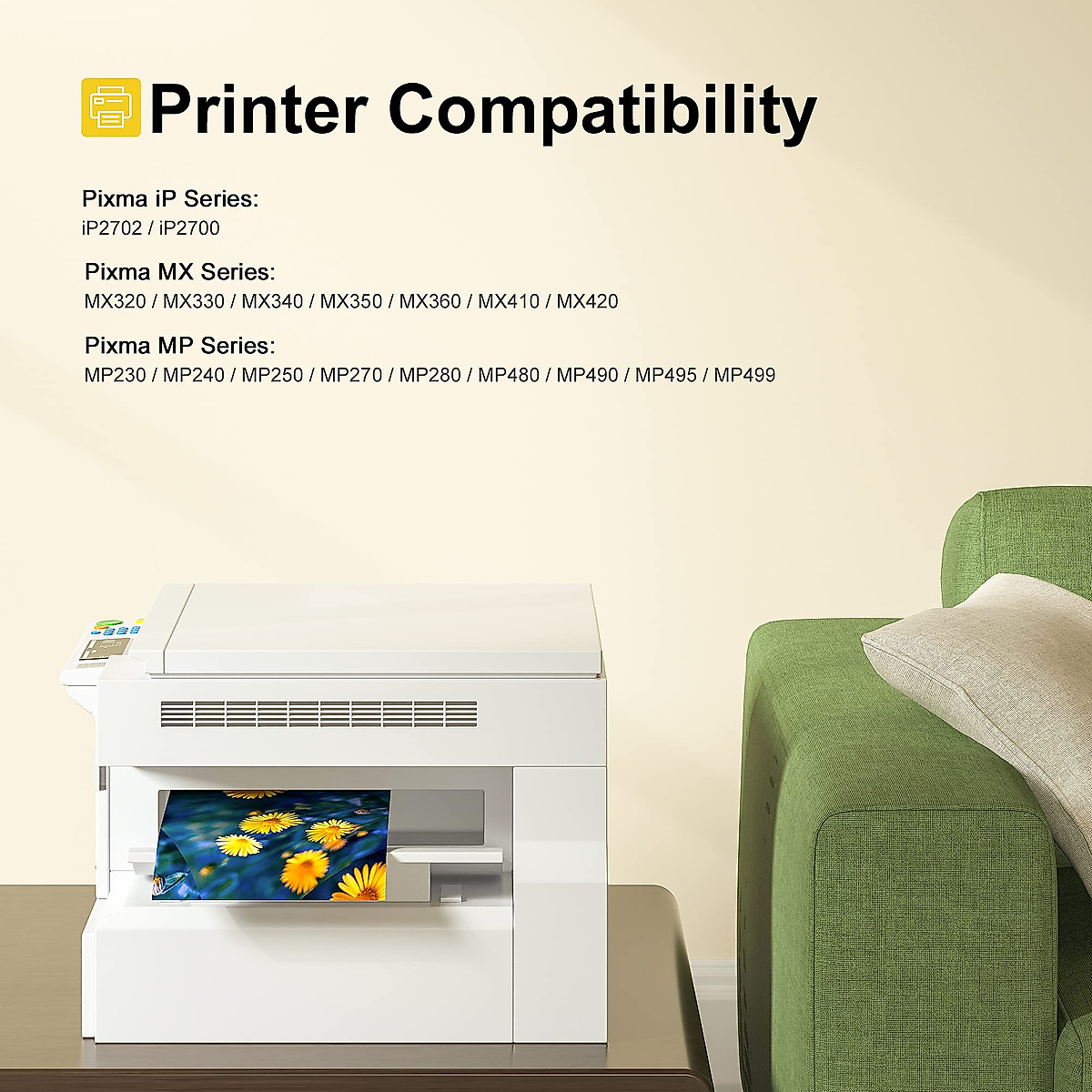 PGI35 CLI36 PGI-35 CLI-36 - SHEENGO Compatible Ink Cartridges Replacement for Canon PGI35 CLI36 PGI-35 CLI-36 to Compatible with Canon PIXMA IP110 TR150 IP100 MINI260 MINI320 Printer (9 Pack)