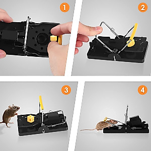Llfaiww Mouse Traps Mice Trap That Work Human Power Mouse Killer Mouse Catcher Quick Effective Sanitary 8 Pack