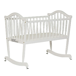 Rocking Cradle, White , 38x22x32.5 Inch (Pack of 1)