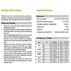 VDO Continental TR7412UB-OR European Style 12v Radio Orange Display Bluetooth (Renewed)
