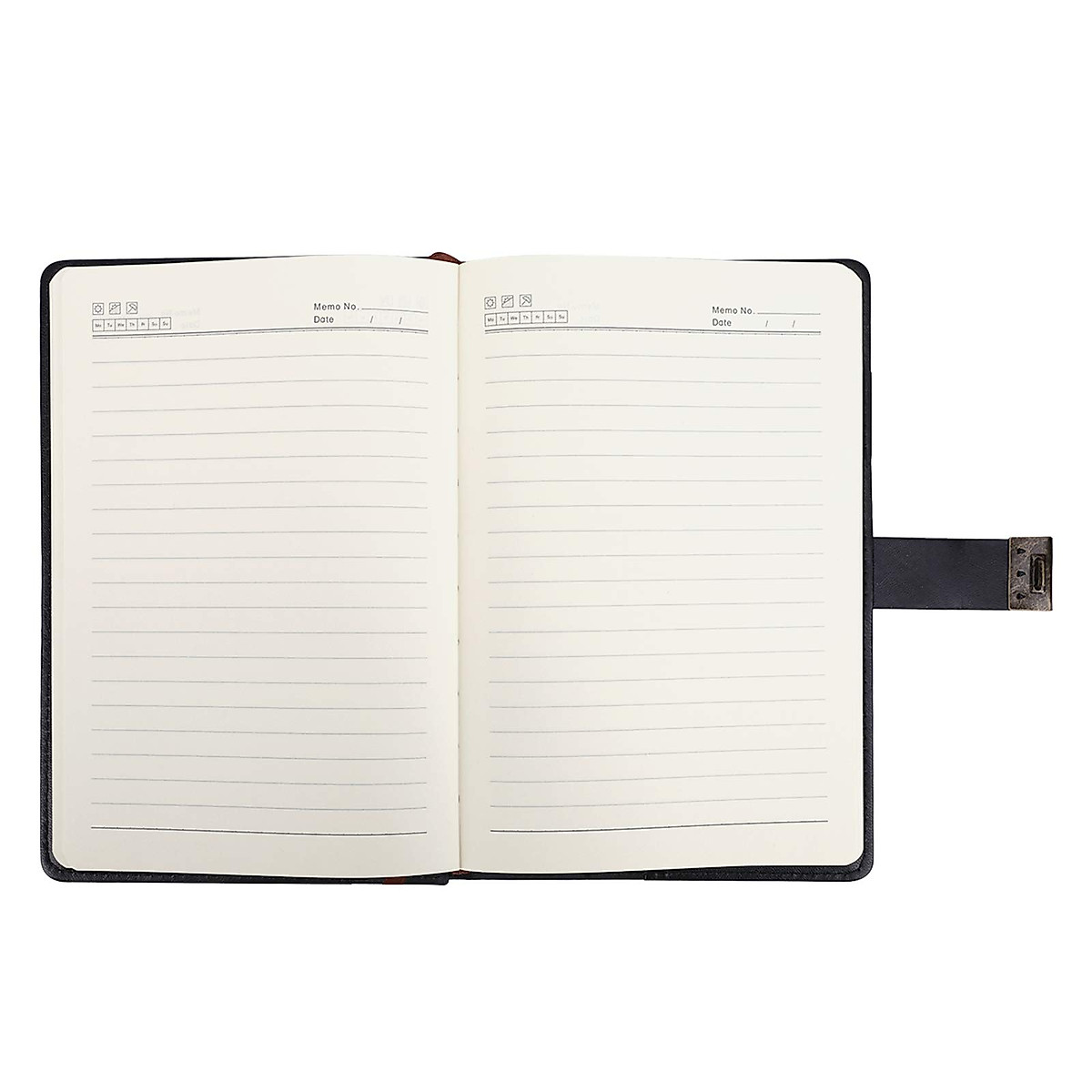 IPENNY A5 Vintage Leather Journal with Combination Lock Digital Password Journal with Bookmark Pen Loop Retro Privacy Notebook Writing Travel Diary Locking Journal, 100 Sheets (#1,Black)