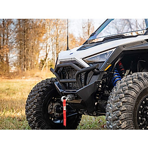 SuperATV 4500 lb Black Ops Winch with Heavy Duty Winch Mounting Plate for 2020+ Polaris RZR PRO XP/RZR PRO XP4 | Complete Winch & Winch Mount Kit ready for install!