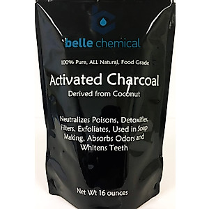 (1LB) Organic Coconut Activated Charcoal Powder - Food Grade, Kosher - Teeth Whitening, Facial Scrub, Soap Making (1 Ounce to 5 pounds (1 Pound)