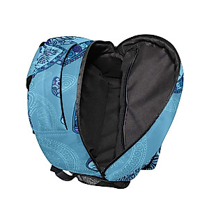 ALAZA Colored Sea Turtle Backpack Daypack School Bag Travel Shoulder Bag for Students Boys Girls