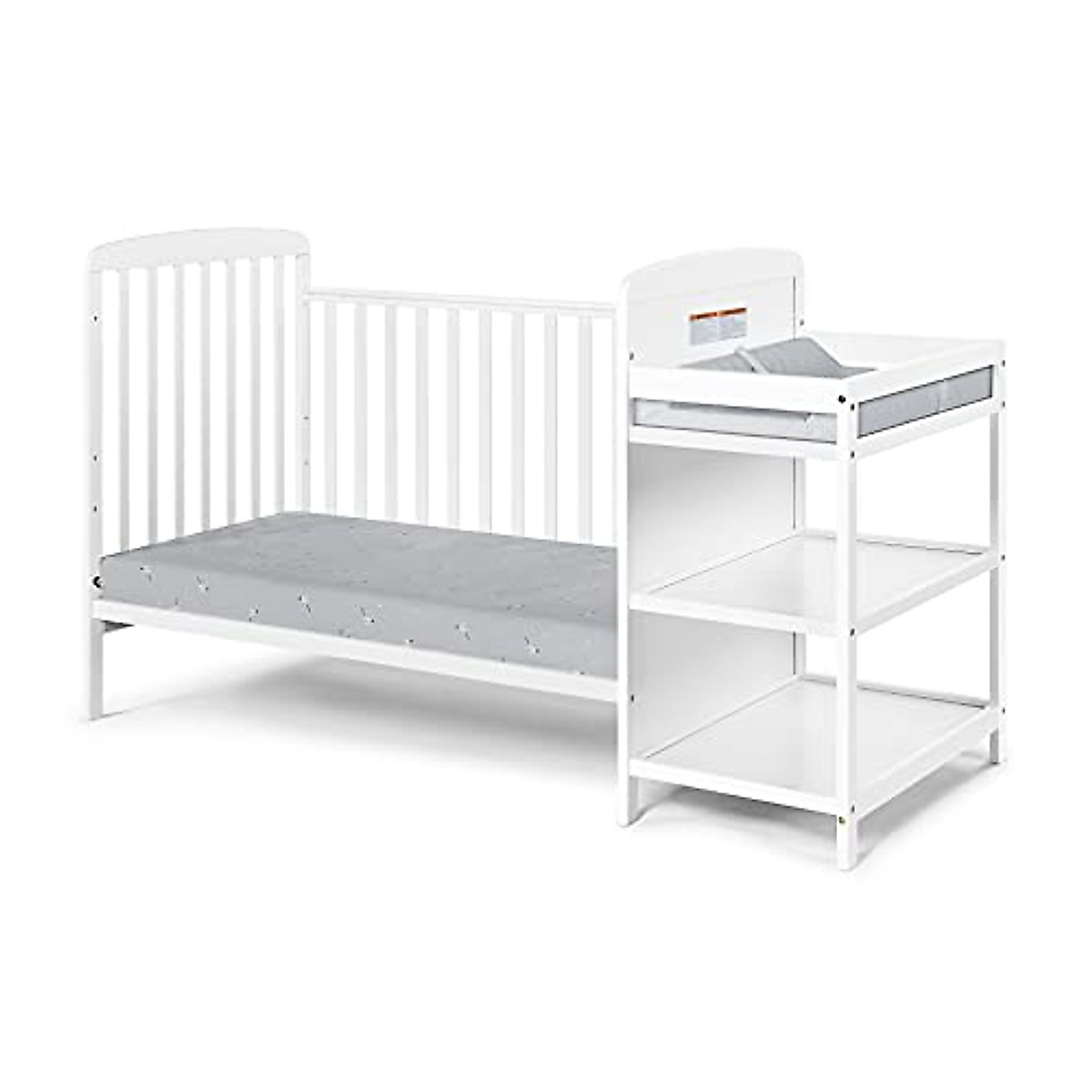 Suite Bebe Ramsey 3 in 1 Convertible Crib and Changer in White