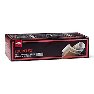 Medline Fourflex 4-Layer Compression Bandage System, 8 Count