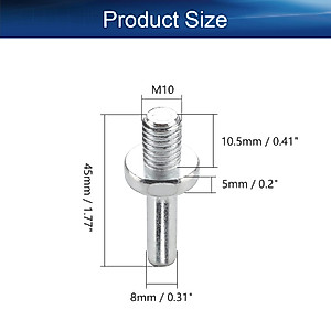 Auniwaig M10 Core Drill Bit Arbor Adapter, Drill Adapter Male Thread to 10mm Round Shank 8pcs