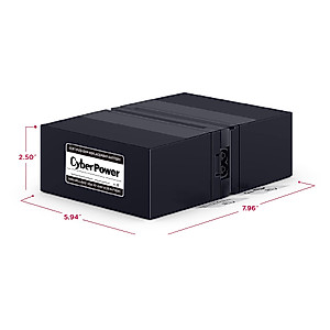 CyberPower RB1280X2B UPS Replacement Battery Cartridge, Maintenance-Free, User Installable, 12V/8Ah