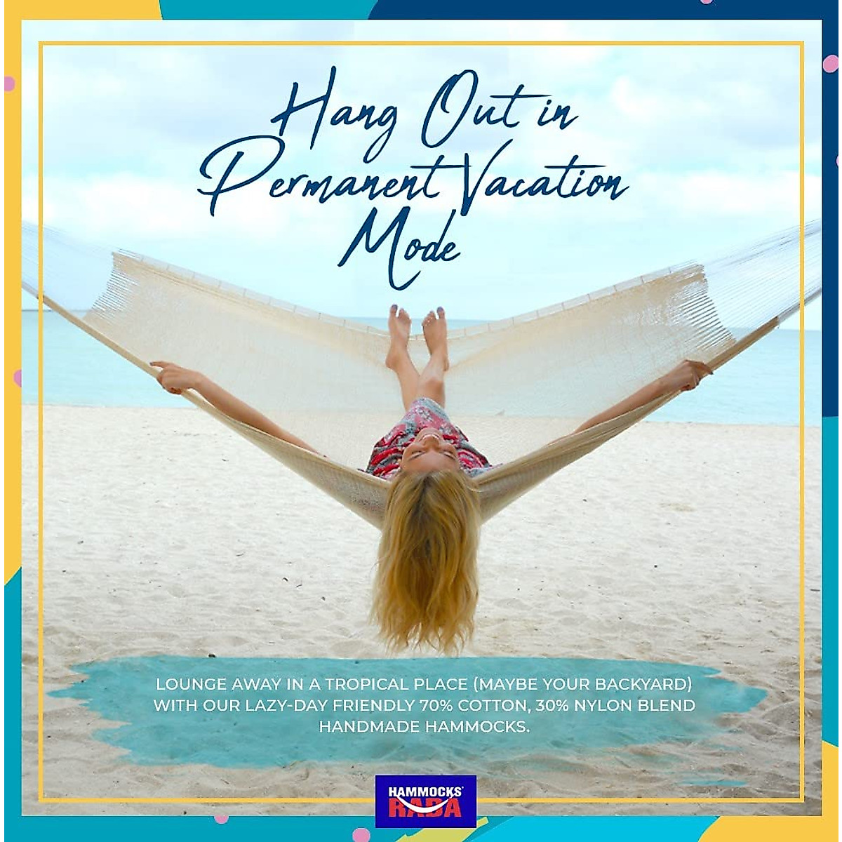 Matrimonial Size Hammock - Hammocks Rada - Caribbean Color