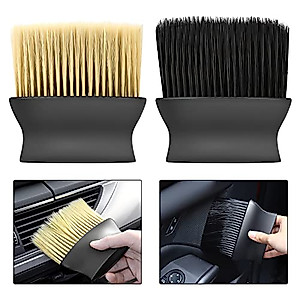 Philbinden 2 Pack Car Air Outlet Cleaning Brush Auto Interior Detailing Dust Brush Soft Bristles Detailing Dust Sweeping Tools for Dashboard Air Conditioner Vents (A Type)