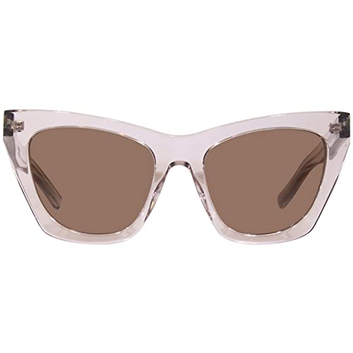 SAINT LAURENT Women's Kate Cat Eye Sunglasses, Nude Nude Brown, One Size