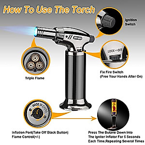 Bourbon Whiskey Cocktail Smoker Kit with Torch, OKYWILL Drink Smoker Infuser Kit with Four Flavors Wood Chips For Smoked Old Fashioned Cocktails, Whiskey Bourbon Gifts for Men, Fathers Day (No Butane)