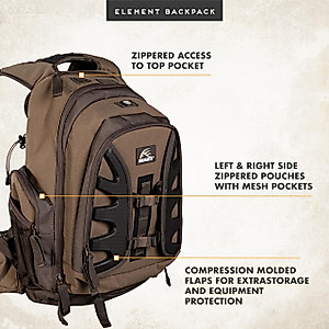Insights Hunting by frogg toggs- The Element, Heavy Duty 1,831 Cubic Inch Outdoor Hiking Fishing Camping Hunting Backpack with Rain Fly, Solid Elements Brown