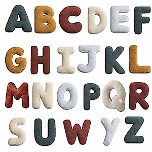 Walbest Initial Letter Plush Pillow Cute Throw Pillows for Couch Decor - A to Z Letter Pillows Soft Hugging Cushion Nursery Room Decor, Cute, Teaching Words Game Props B