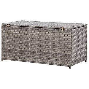 GOLINPEILO Deck Box Large Outdoor Storage for Patio Furniture, Garden Tools, Pool Supplies, Weatherproof and UV Resistant, Outdoor Backyard Patio Storage Deck Box Container, 39.4"x19.7"x19.7" Gray